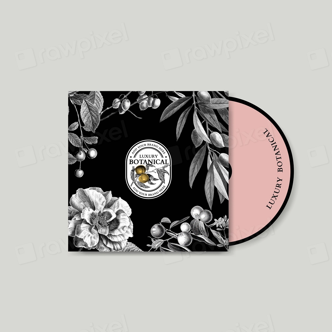 Floral CD cover vector vintage | Premium Vector - rawpixel