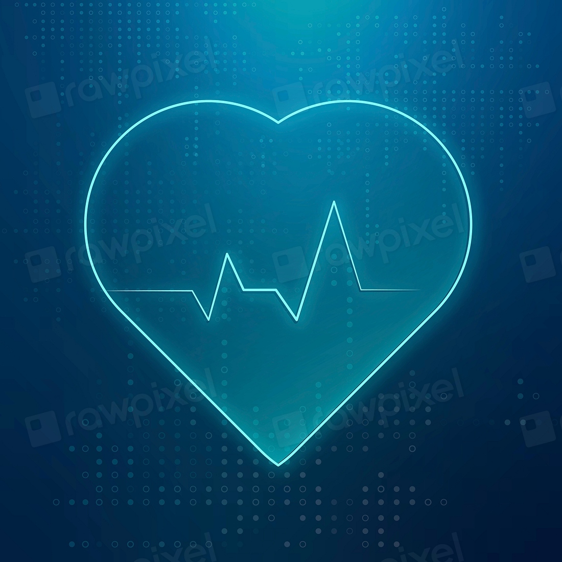 Blue heart pulse icon vector | Free Vector - rawpixel