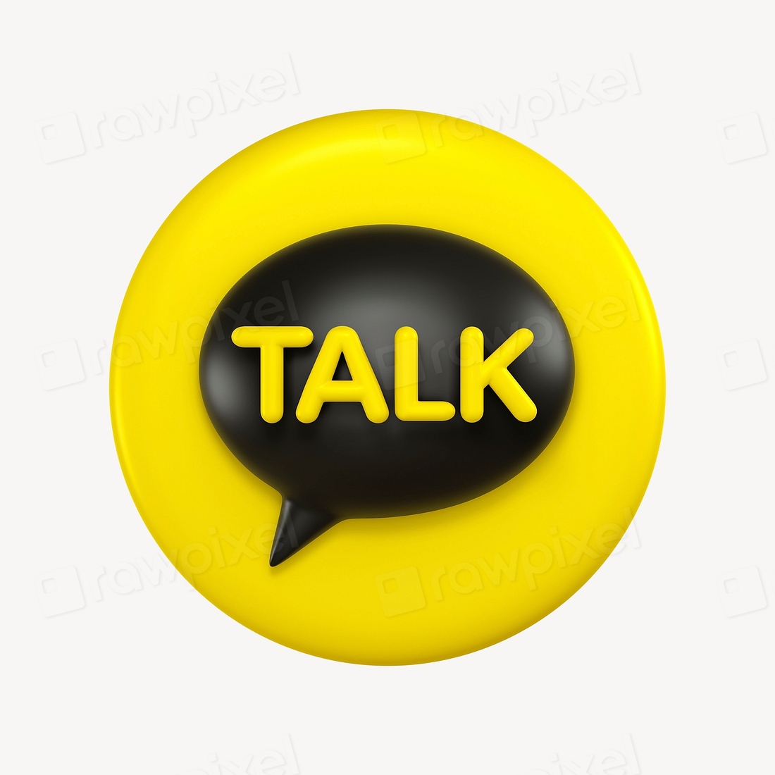 KakaoTalk icon social media 3D | Premium PSD - rawpixel