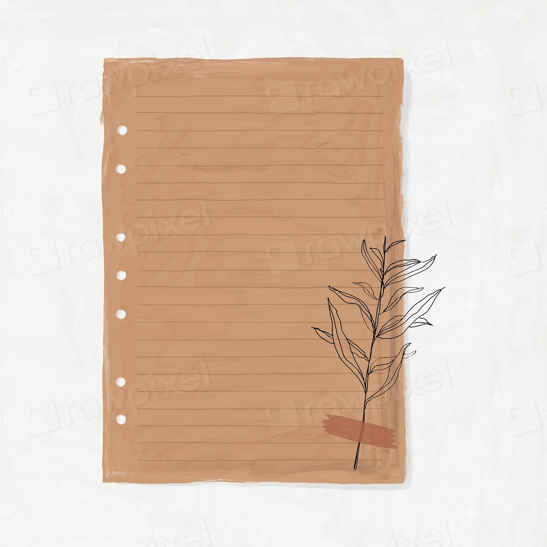 Leafy note paper, aesthetic stationery | Premium Photo Illustration ...