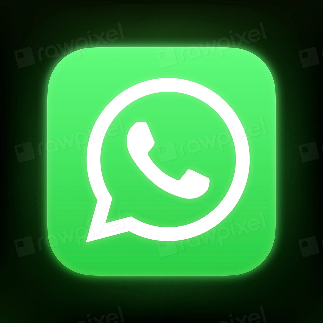 WhatsApp icon social media neon | Premium Vector - rawpixel