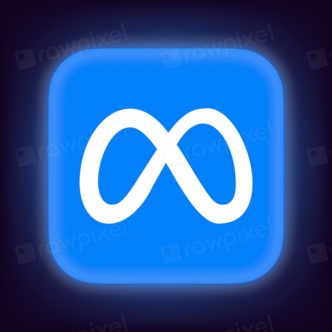 Meta icon social media neon | Premium Vector - rawpixel