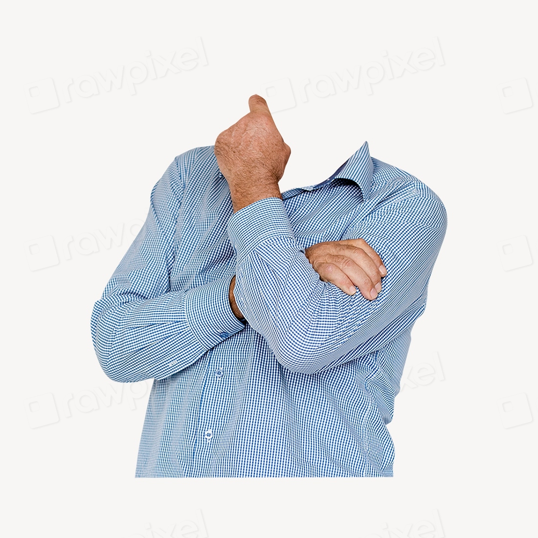 Headless businessman, thinking gesture image | Free Photo - rawpixel