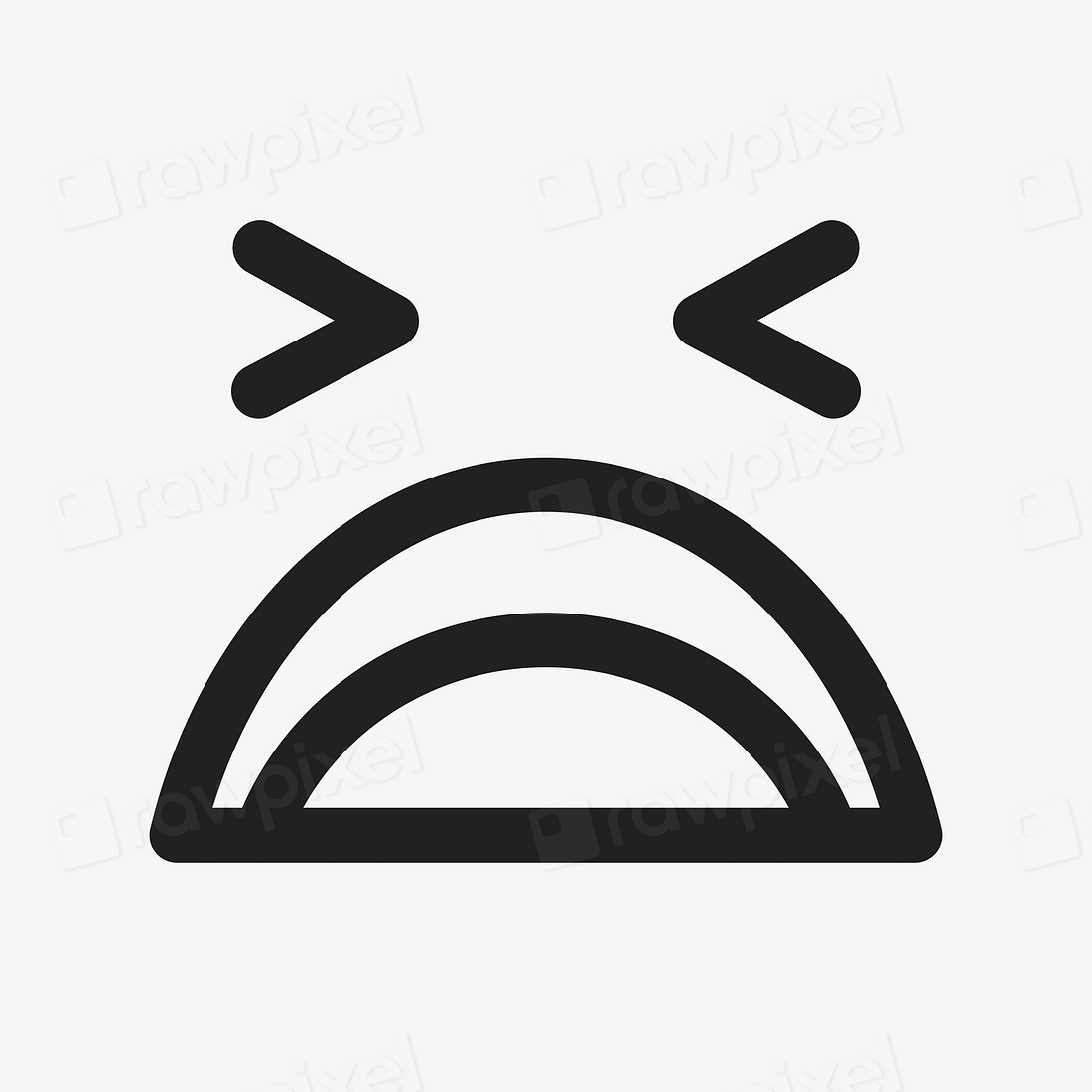 Weary face emoticon, cute facial | Free Photo - rawpixel
