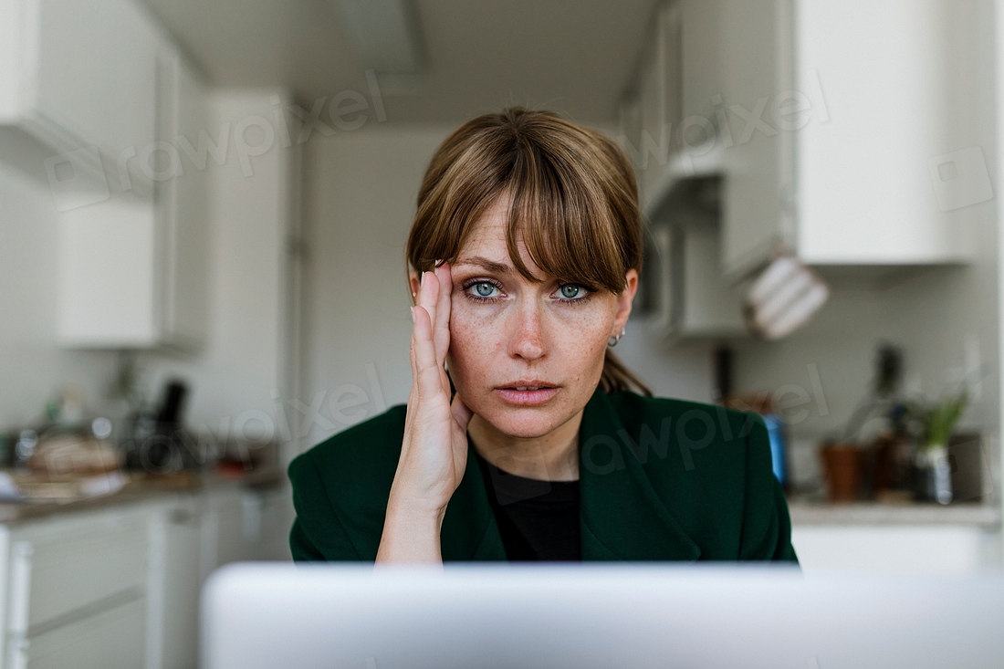 Stressed woman working home coronavirus | Free Photo - rawpixel