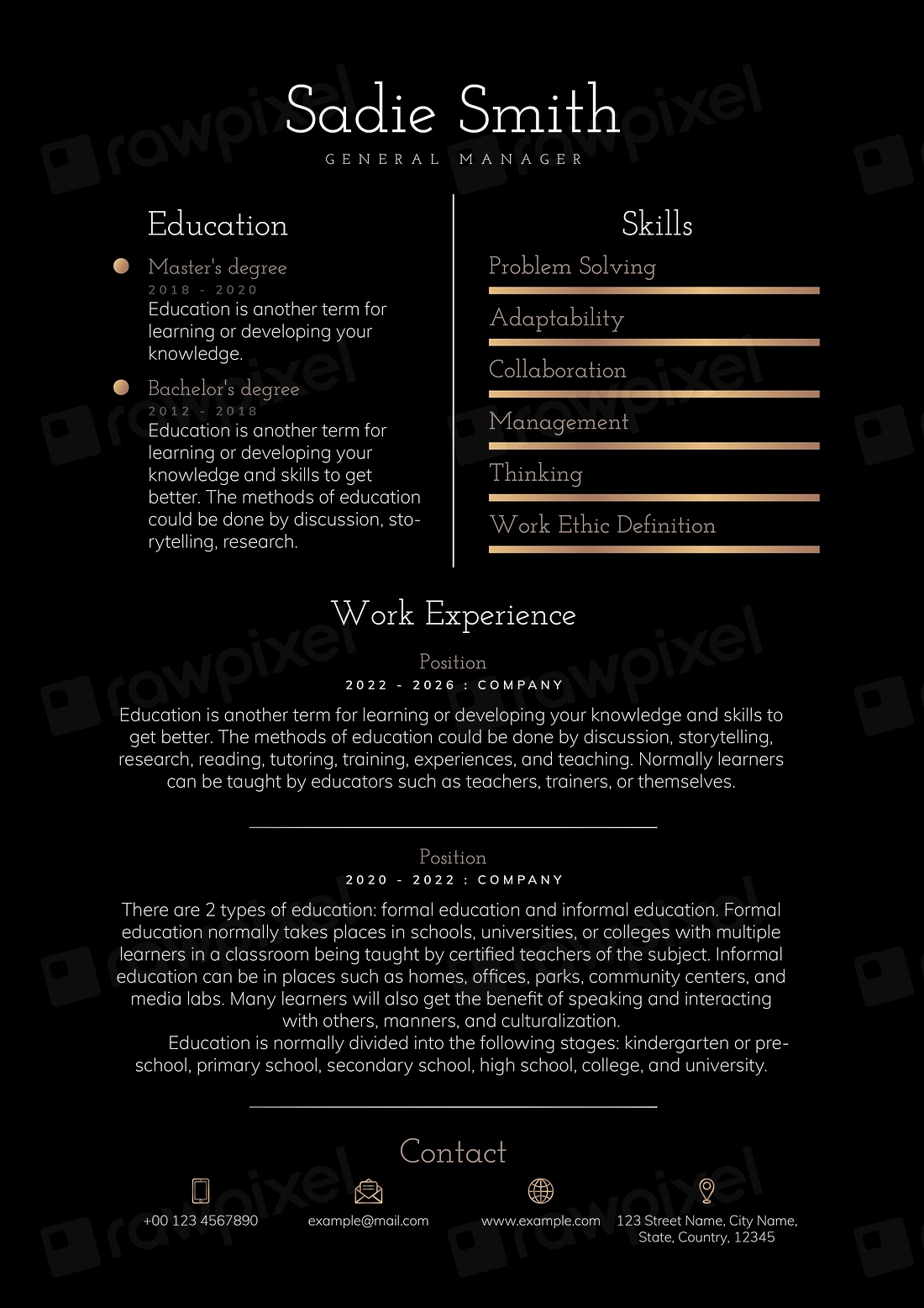Professional CV editable template vector | Premium Vector Template ...