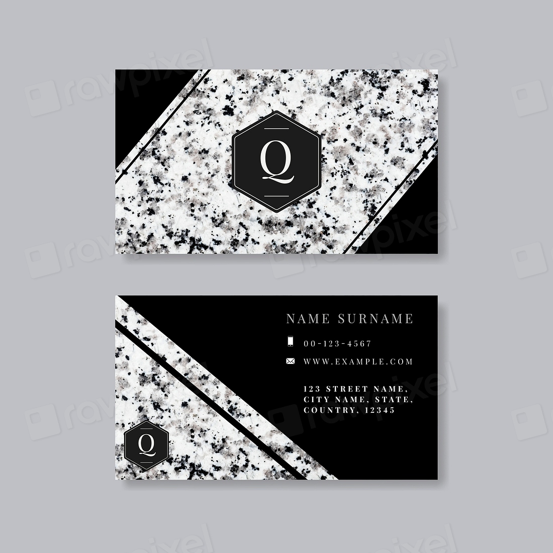 Black business card design vector | Premium Vector - rawpixel