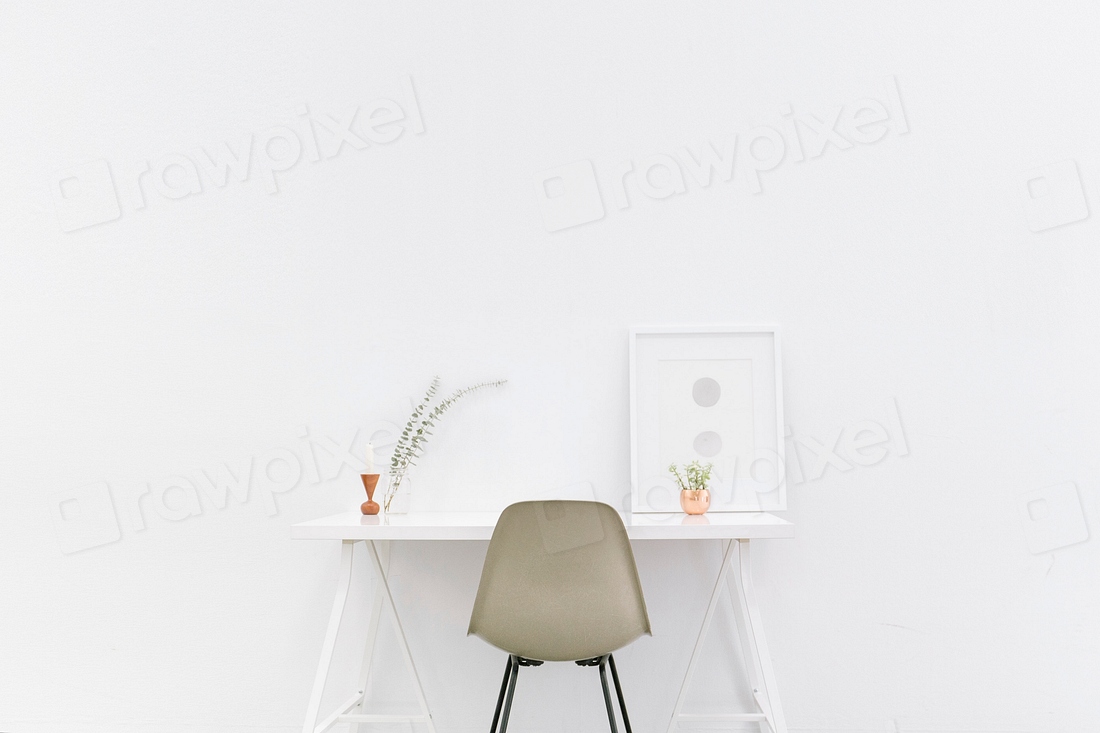 Minimalist white table. Original public | Free Photo - rawpixel