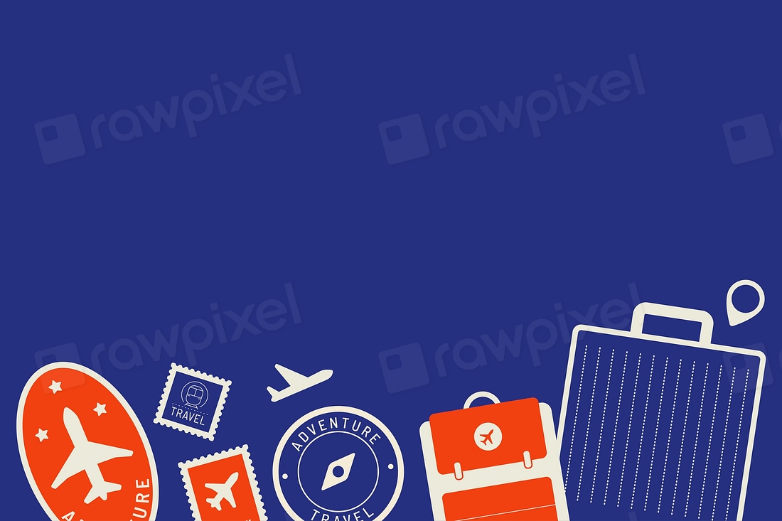 Colorful red and blue travel | Premium Vector - rawpixel