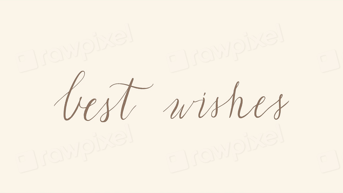 Handwritten style best wishes typography | Premium Vector - rawpixel