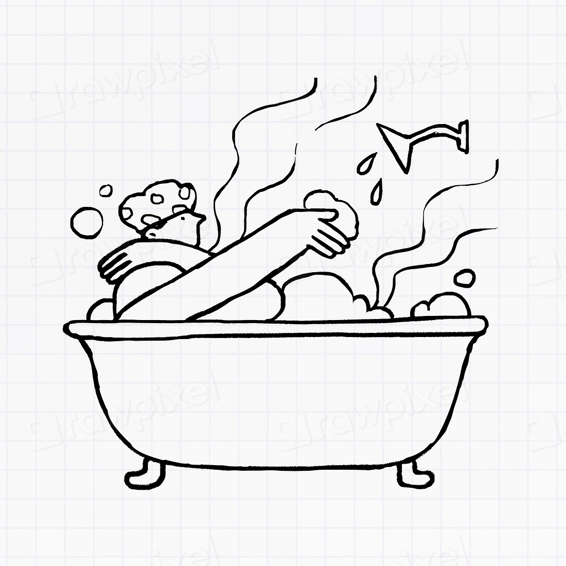 Hot baths does not prevent | Free Vector Illustration - rawpixel