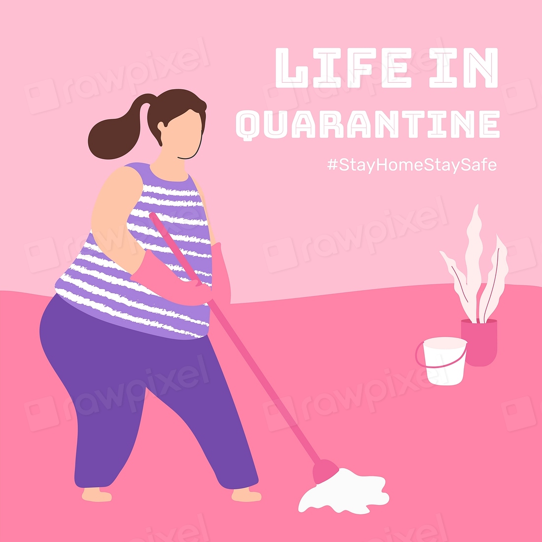 Life quarantine coronavirus outbreak vector | Premium Vector Template ...