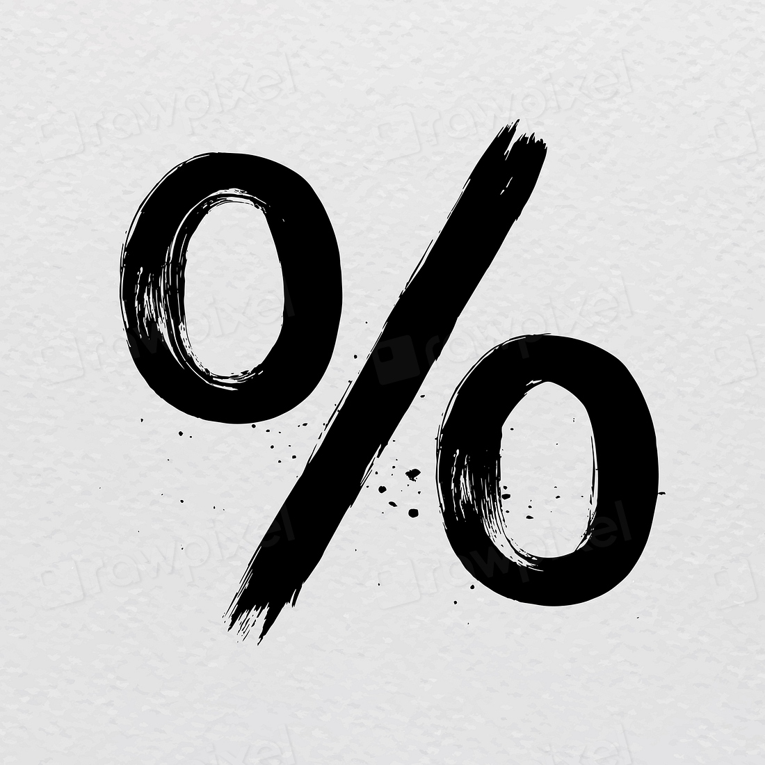 Percentage sign brush stroke style | Premium Vector - rawpixel