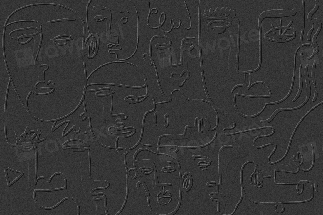 Abstract face line drawing black | Premium Photo - rawpixel