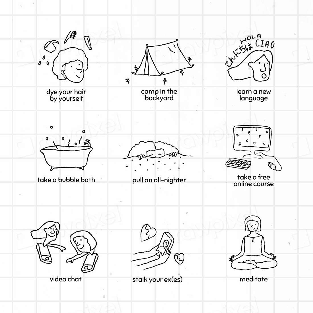 Stuck home do list vector | Premium Vector - rawpixel