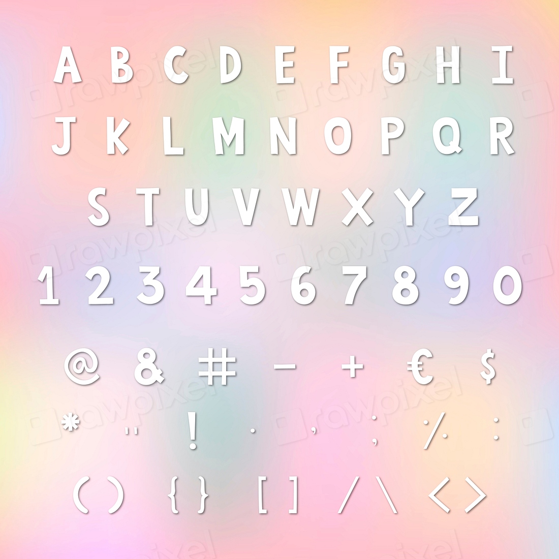 Styled alphabet and symbol set | Premium Vector - rawpixel