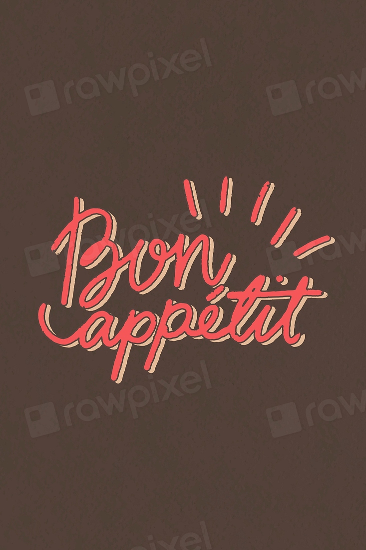 Hand drawn Bon appetit word | Free Photo - rawpixel