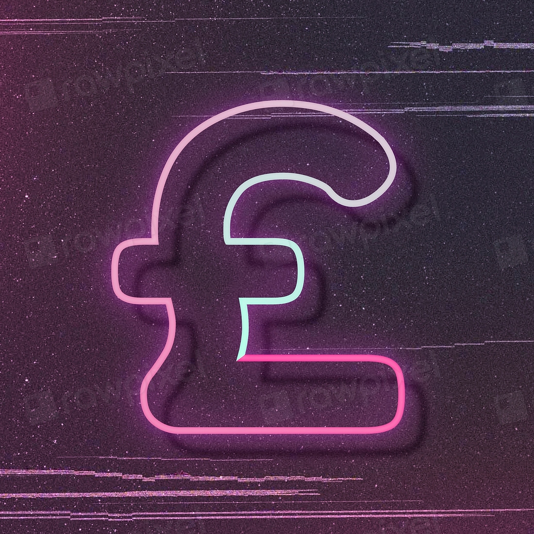 Pink neon glow pound sign | Premium Vector - rawpixel