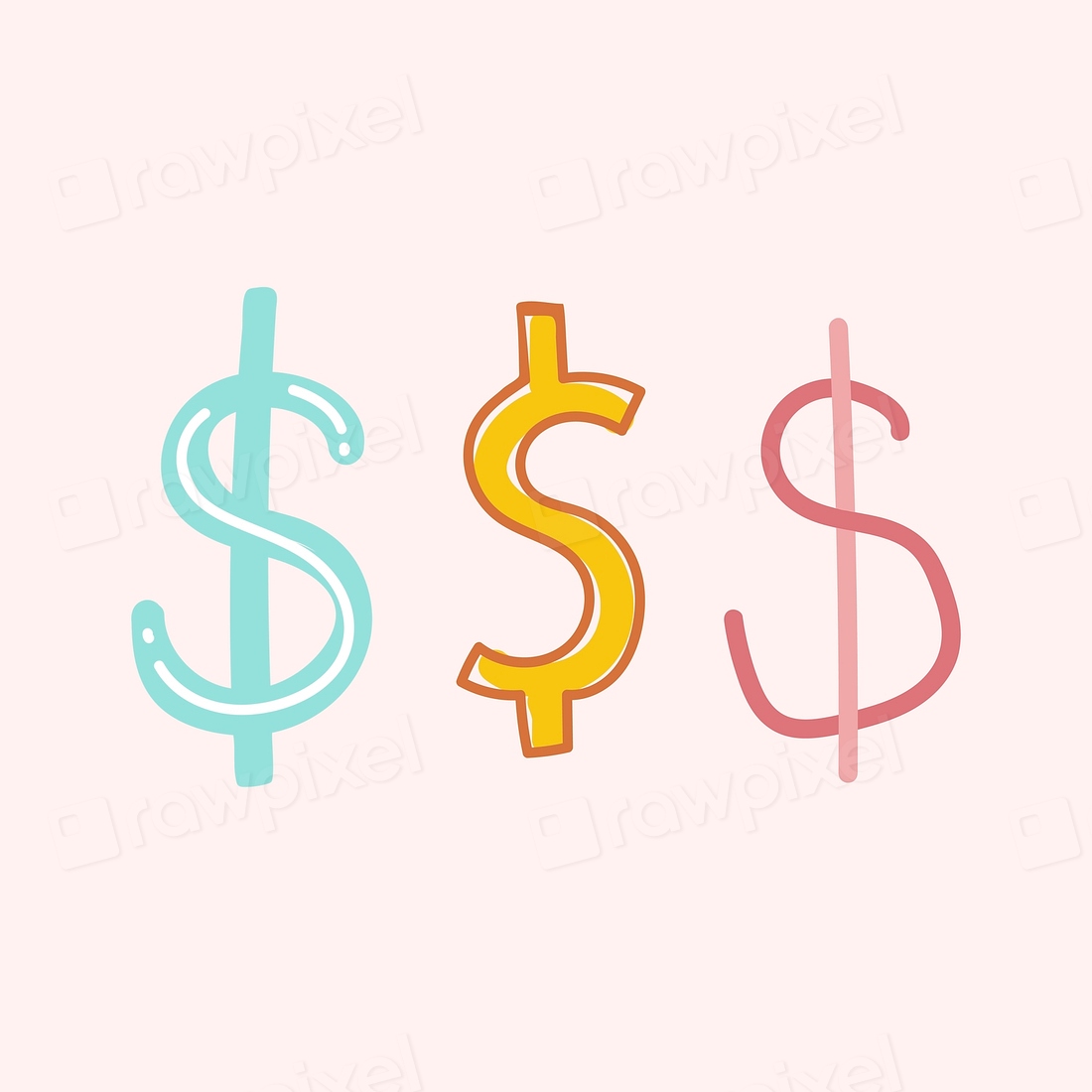 Symbol dollar sign vector doodle | Premium Vector - rawpixel