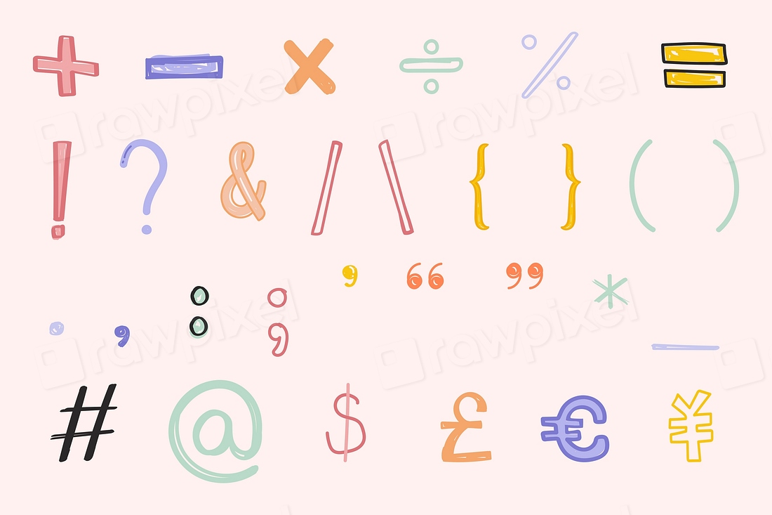 Symbols doodle font typography hand | Free Photo - rawpixel