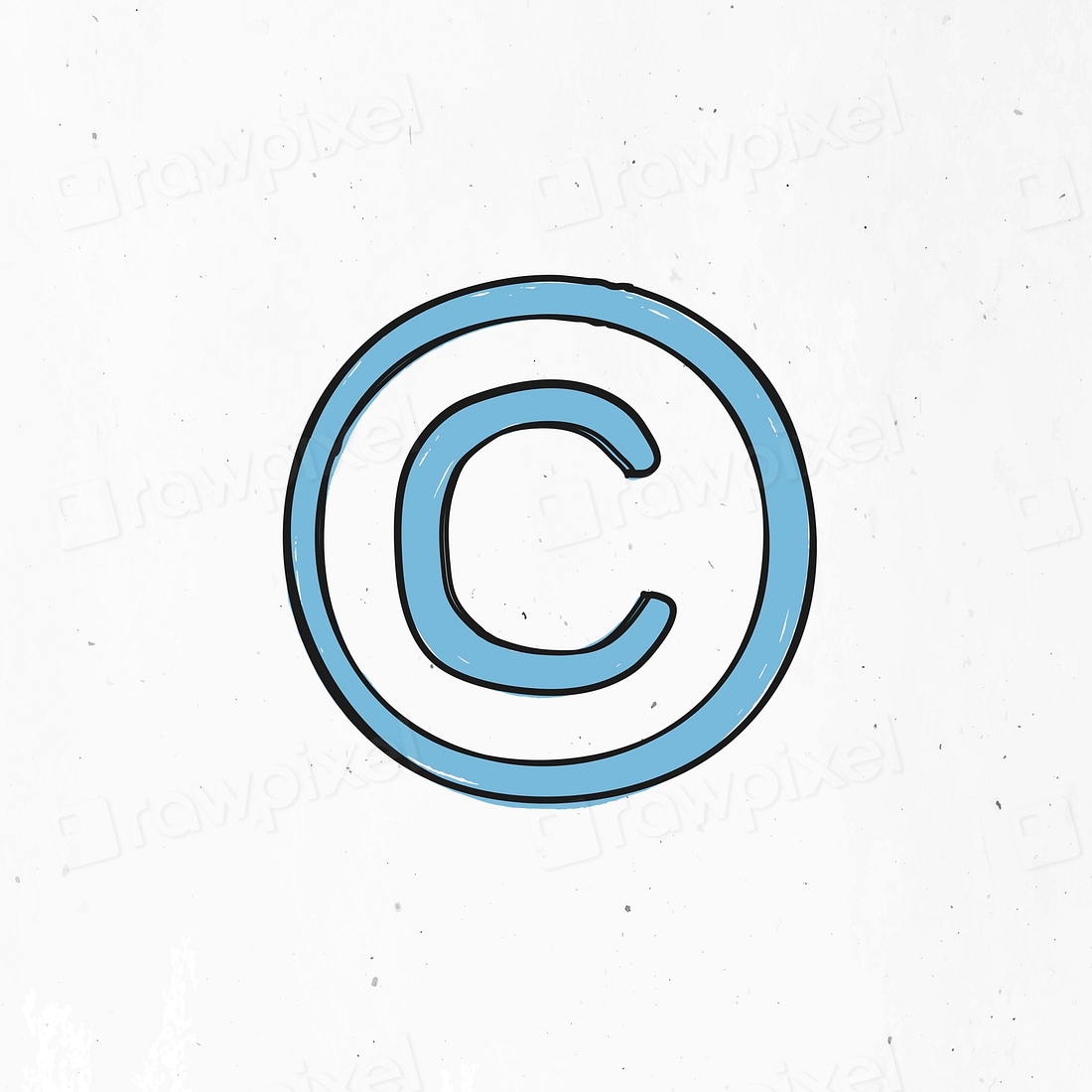 Blue copyright symbol vector clipart | Premium Vector - rawpixel