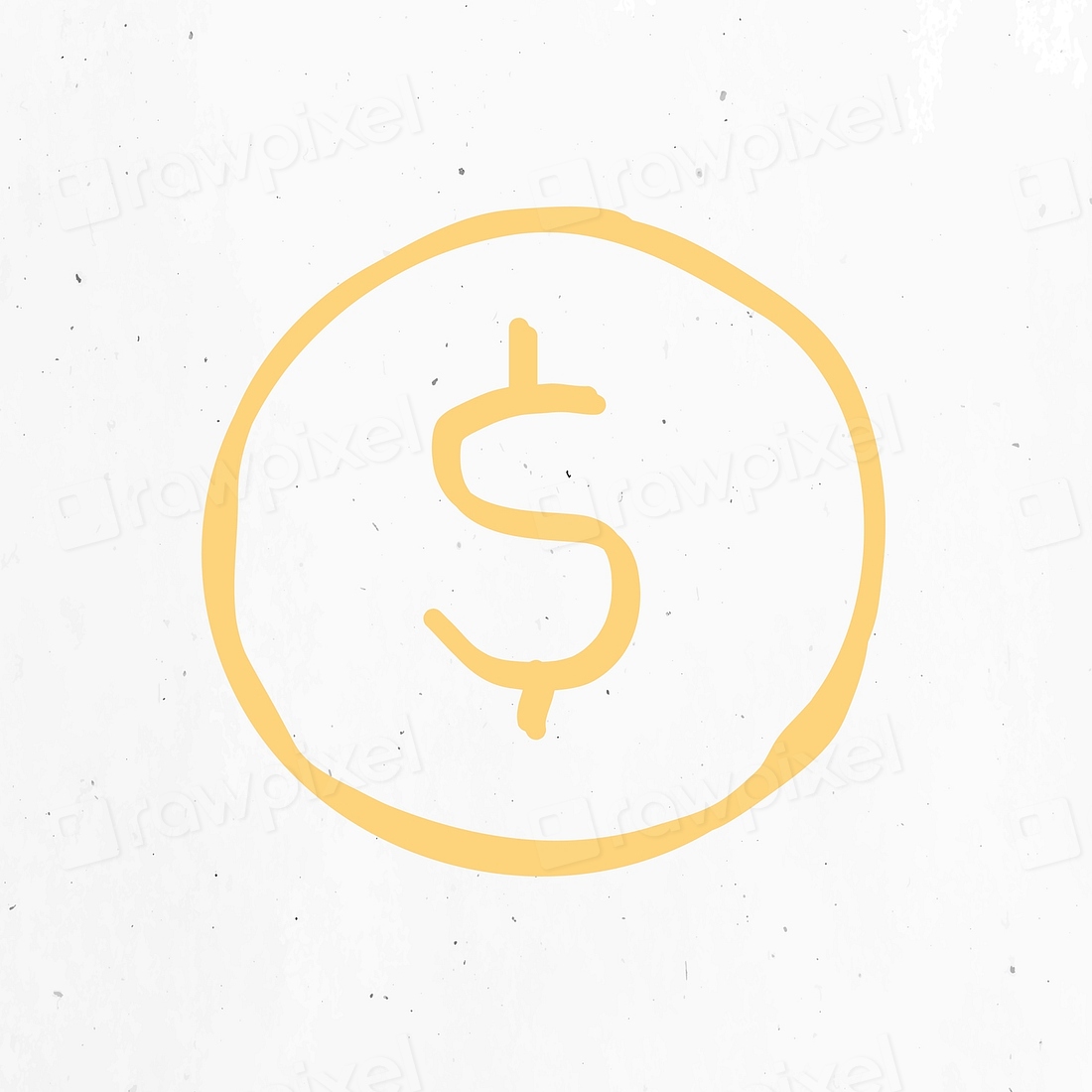 Yellow dollar symbol vector clipart | Premium Vector - rawpixel