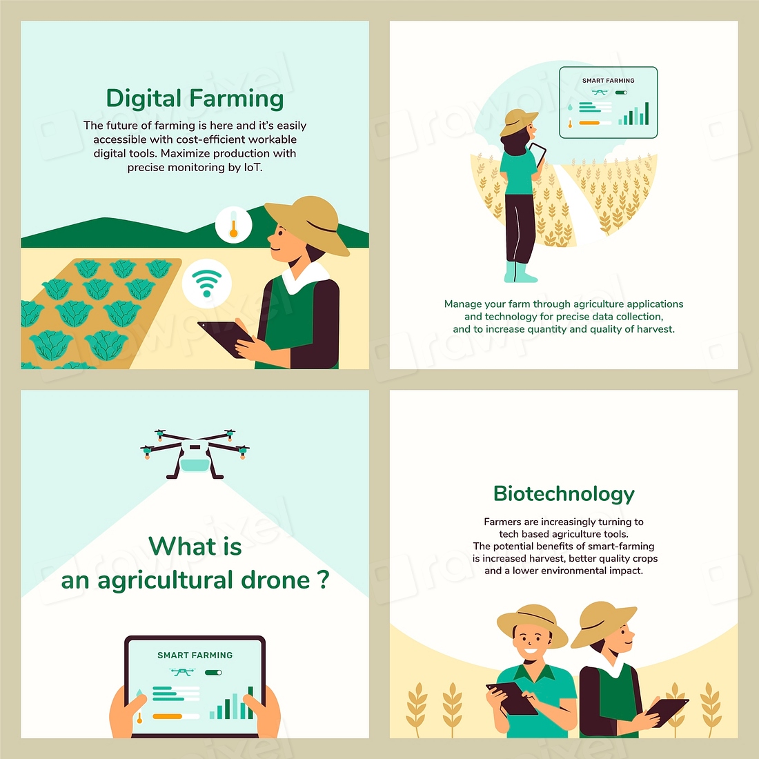 Digital farming vector editable template | Premium Vector - rawpixel