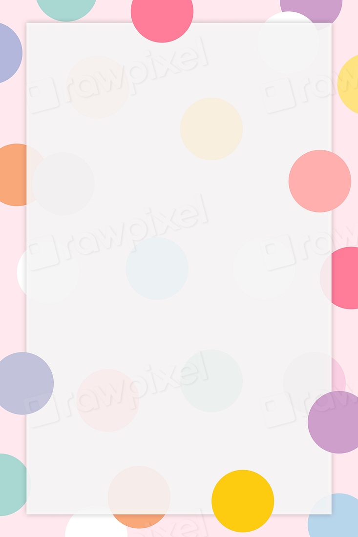 Pastel polka dot frame psd | Premium PSD - rawpixel