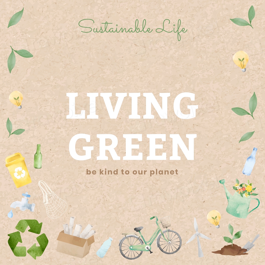 Editable environment template vector social | Premium Vector Template ...