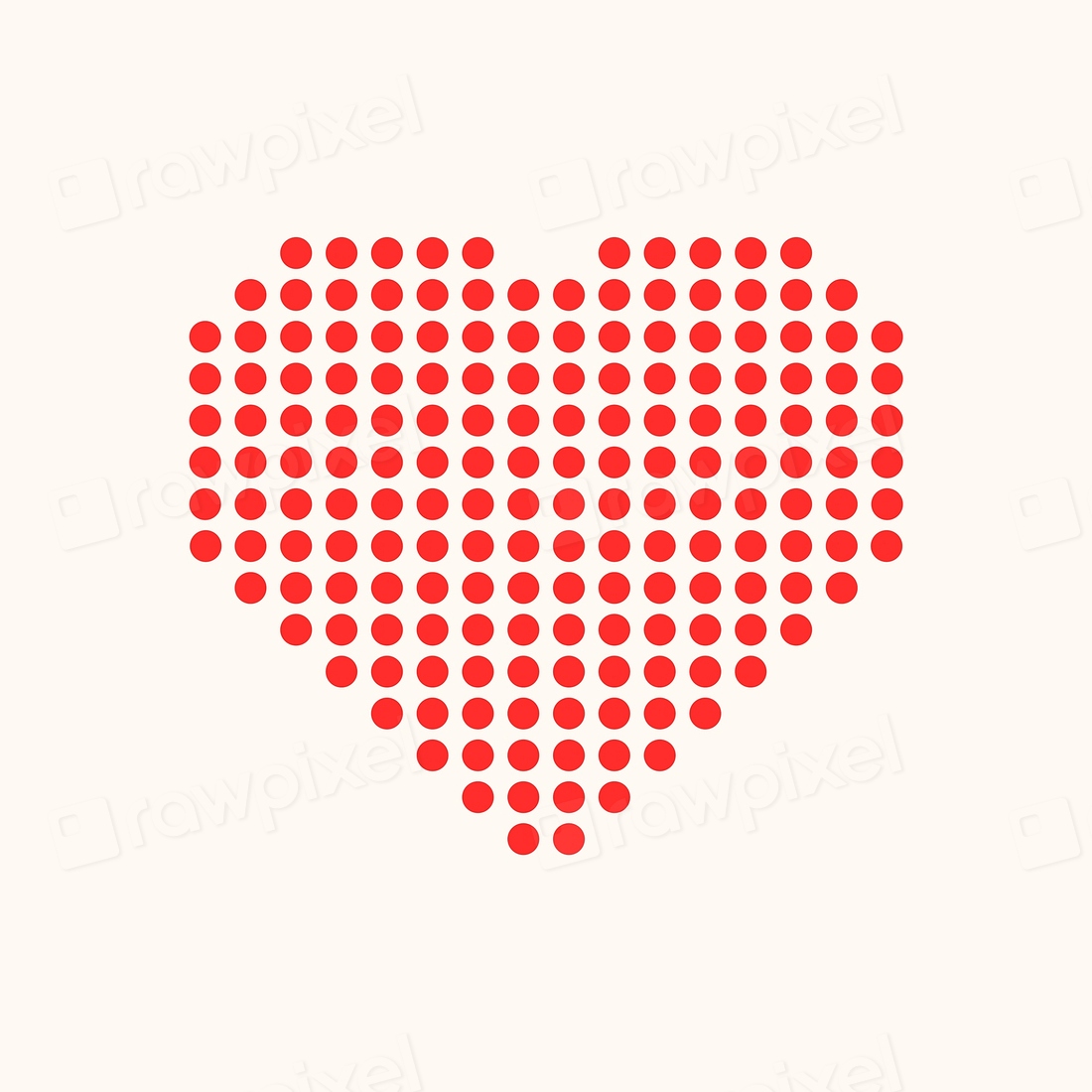 Heart icon, red polka dot | Premium Vector - rawpixel