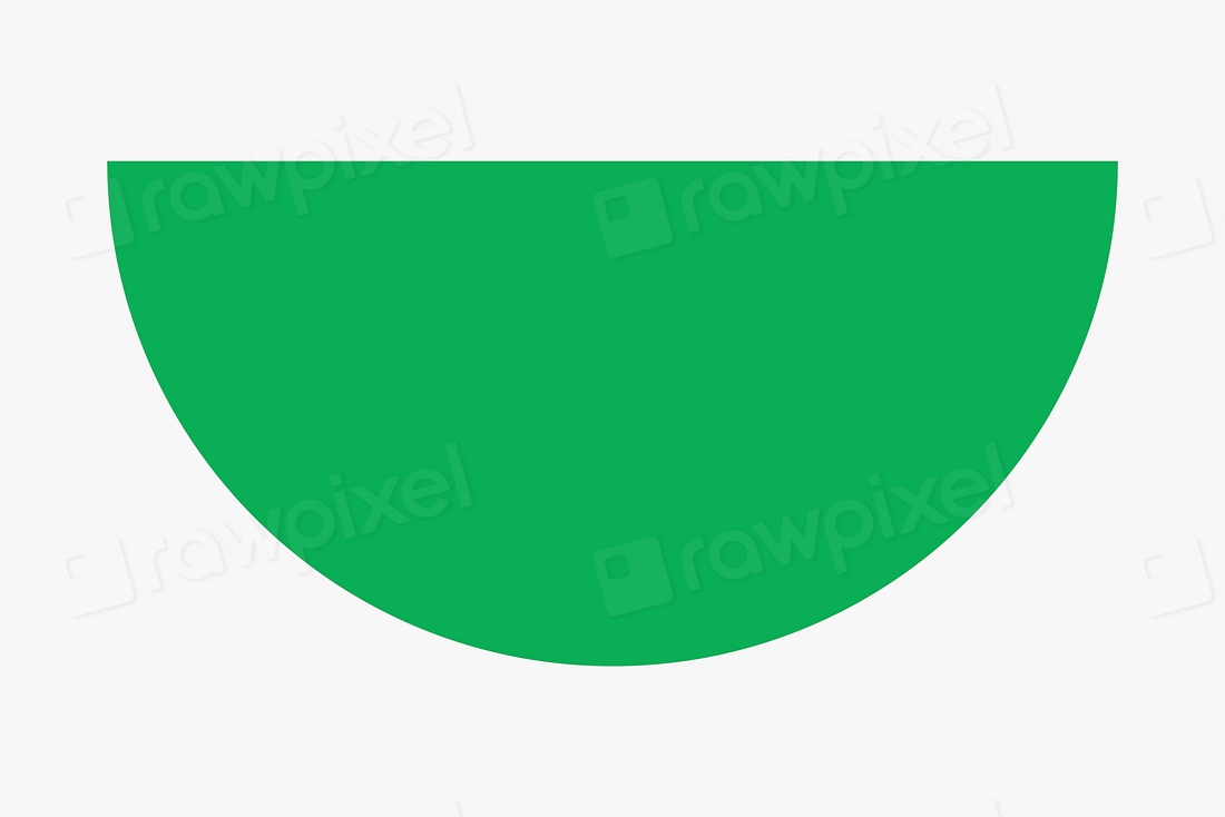 Semi-circle sticker geometric shape, green | Premium Vector - rawpixel