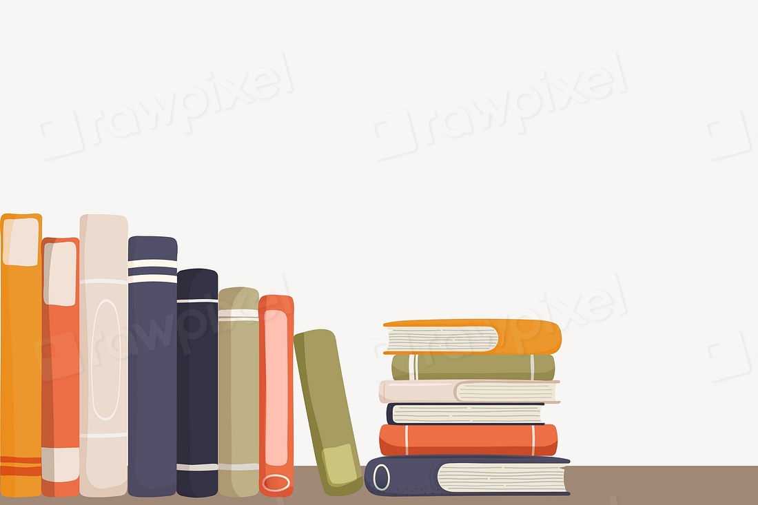 Book stack border collage element, | Premium Vector - rawpixel