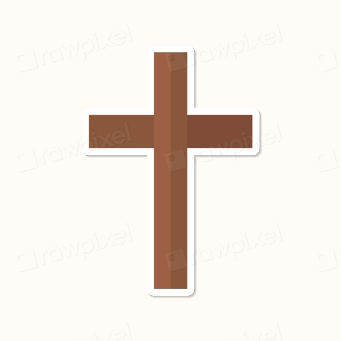 Christian cross sticker design element | Premium Vector - rawpixel