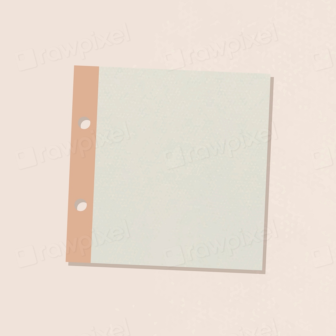 Beige hole punched notepaper journal | Premium Vector - rawpixel
