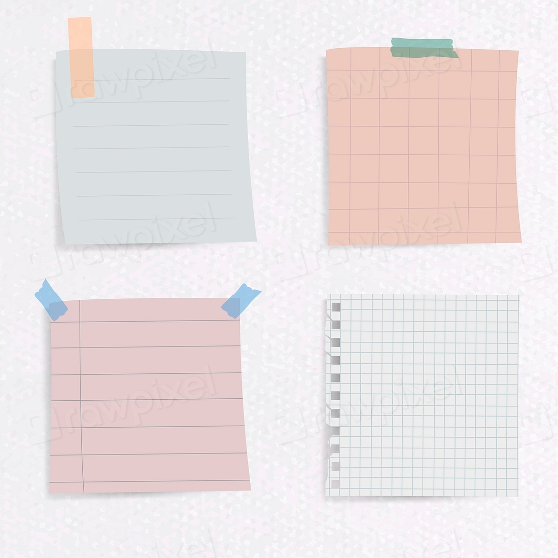 Set notepaper textured paper background | Premium PSD - rawpixel