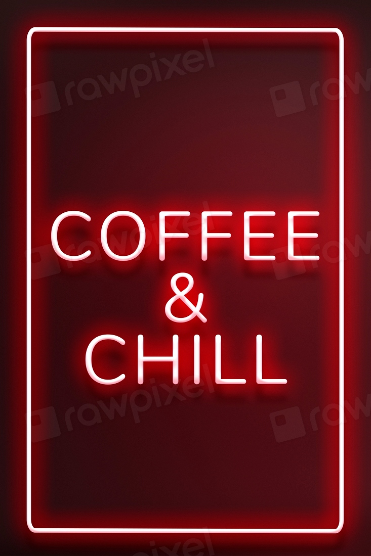 Frame coffee & chill red | Free Photo - rawpixel