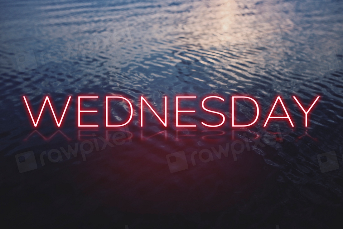 WEDNESDAY word pink neon typography | Free Photo - rawpixel