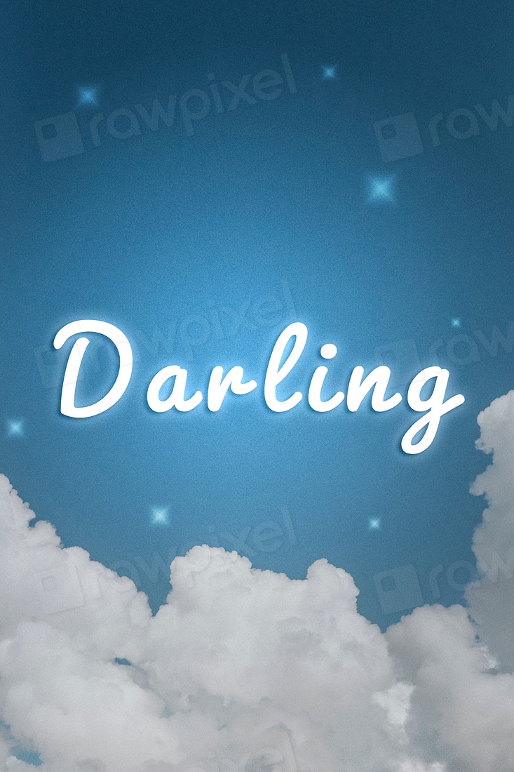 Darling glowing neon typography | Free Photo - rawpixel