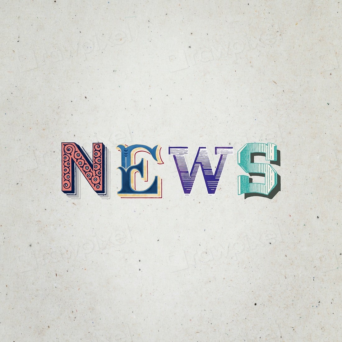 News word western font typography | Free Photo - rawpixel