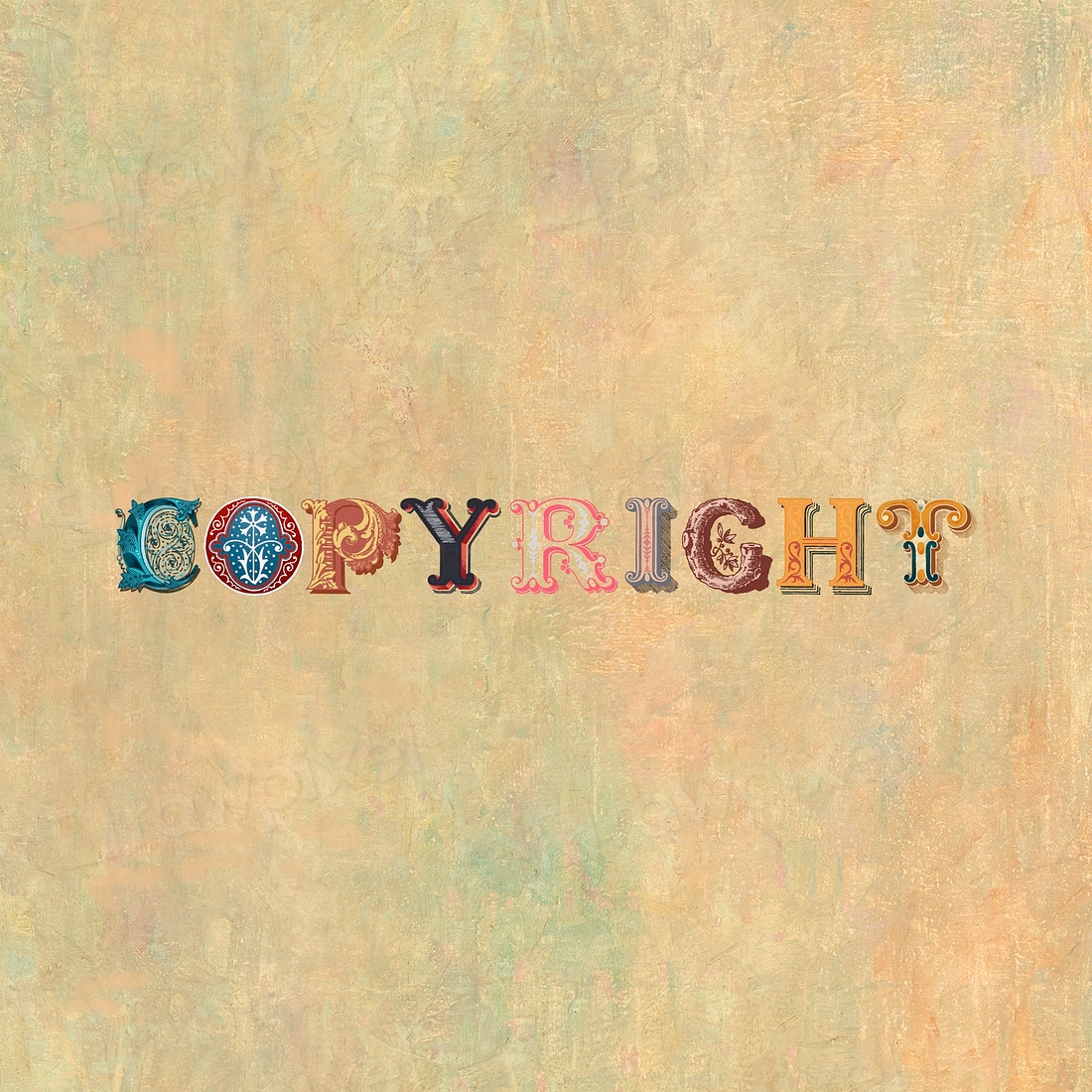 Copyright word western font typography | Free Photo - rawpixel