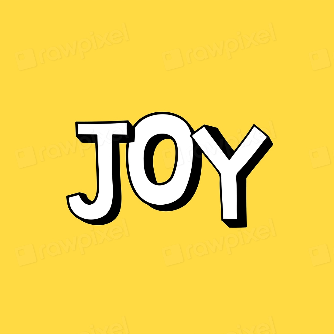 Joy shadow font typography vector | Free Vector - rawpixel
