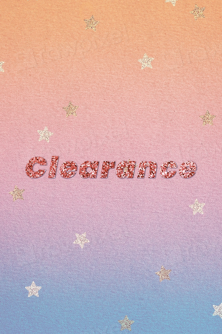 Glittery clearance word typography font | Free Photo - rawpixel