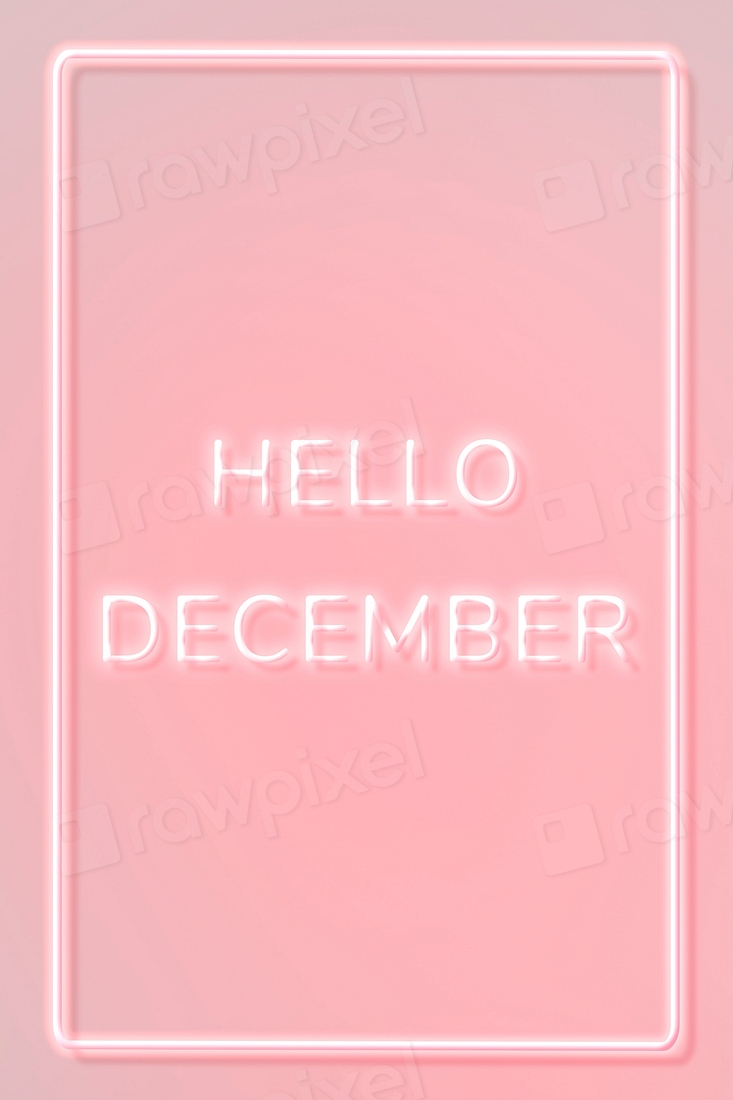 Hello December frame neon border | Free Photo - rawpixel