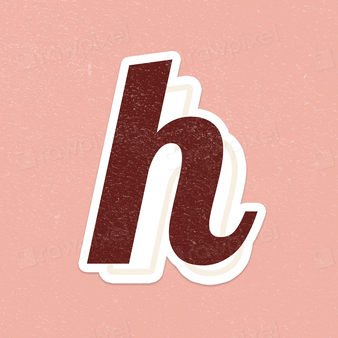 Alphabet letter H vintage handwriting | Premium PSD - rawpixel