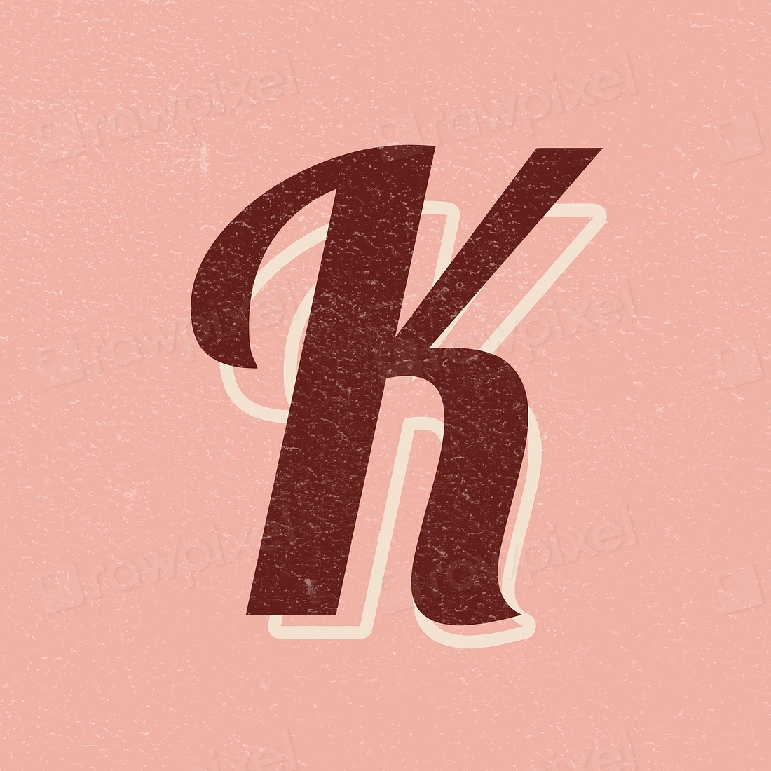Alphabet letter K vintage handwriting | Premium PSD - rawpixel