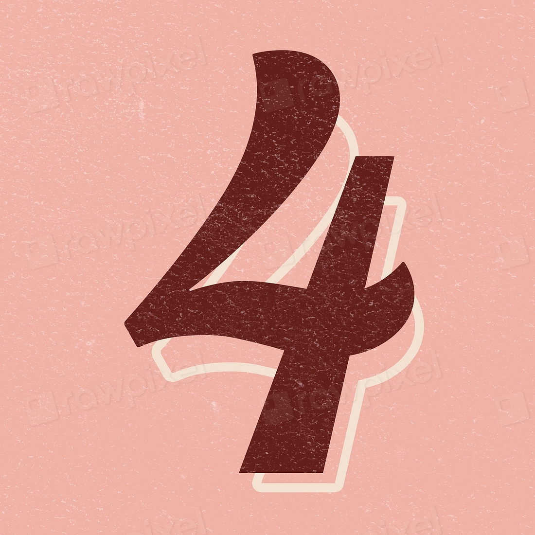 Number four sign symbol icon | Premium PSD - rawpixel