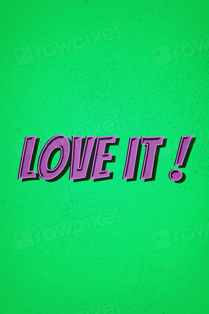 Love it! word comic font | Free Photo - rawpixel
