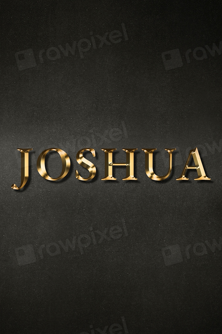Joshua typography gold effect design | Free Photo - rawpixel