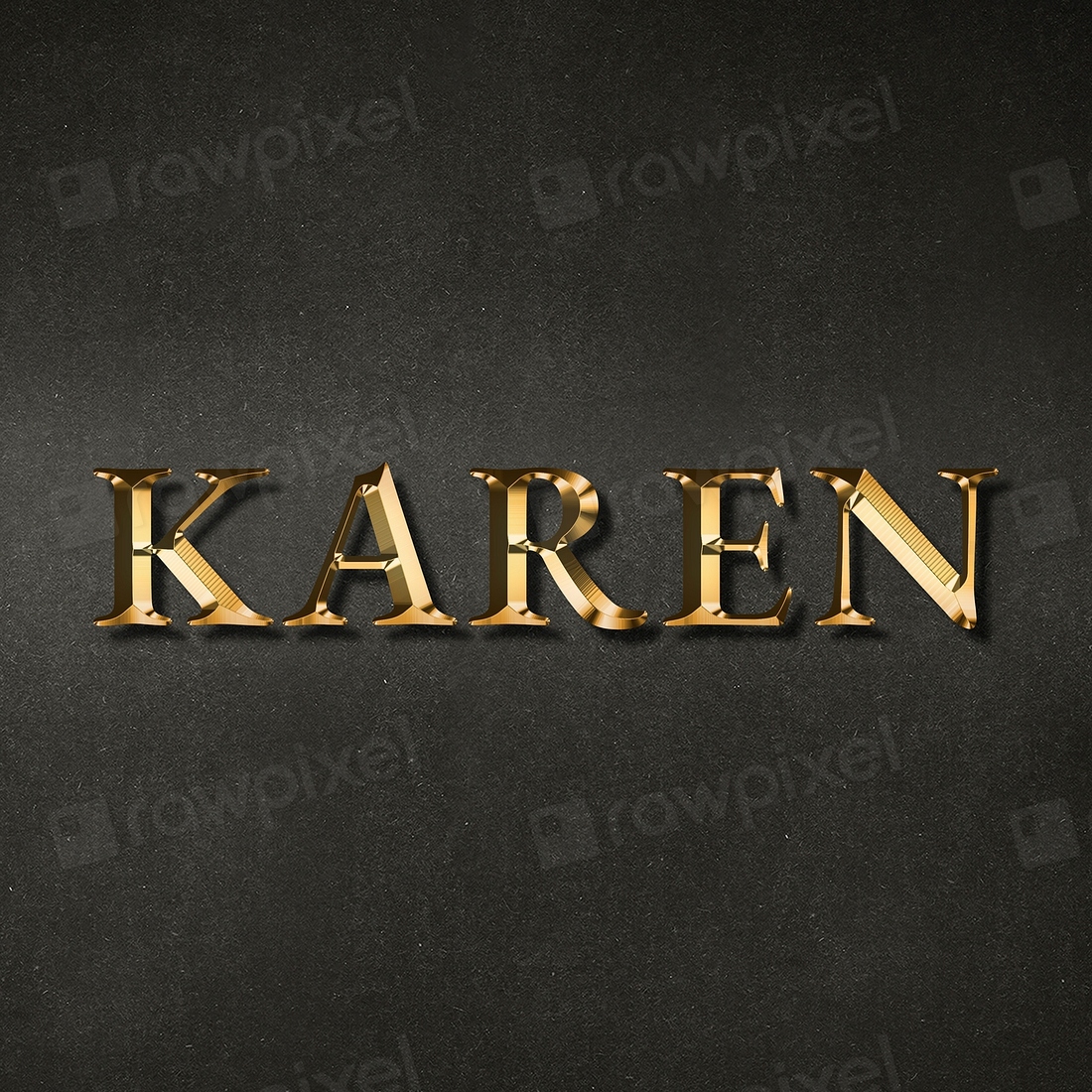 Karen typography gold effect design | Free Photo - rawpixel
