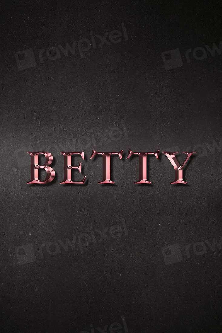 Betty typography rose gold design | Free Photo - rawpixel